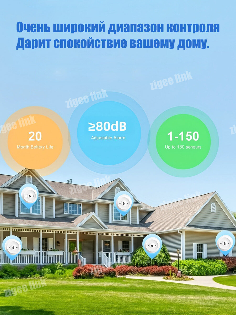 ZigBee датчик протечки воды с поддержкой Алисы — фото 1