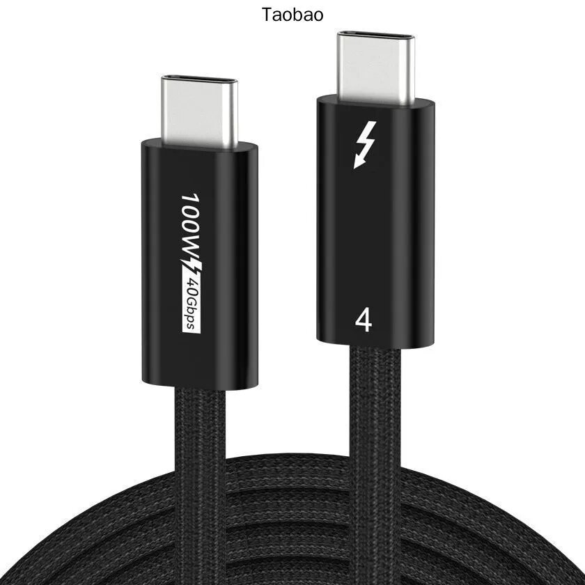 Кабель для компьютерной периферии USB Type-C/USB Type-C, 1 м, черный