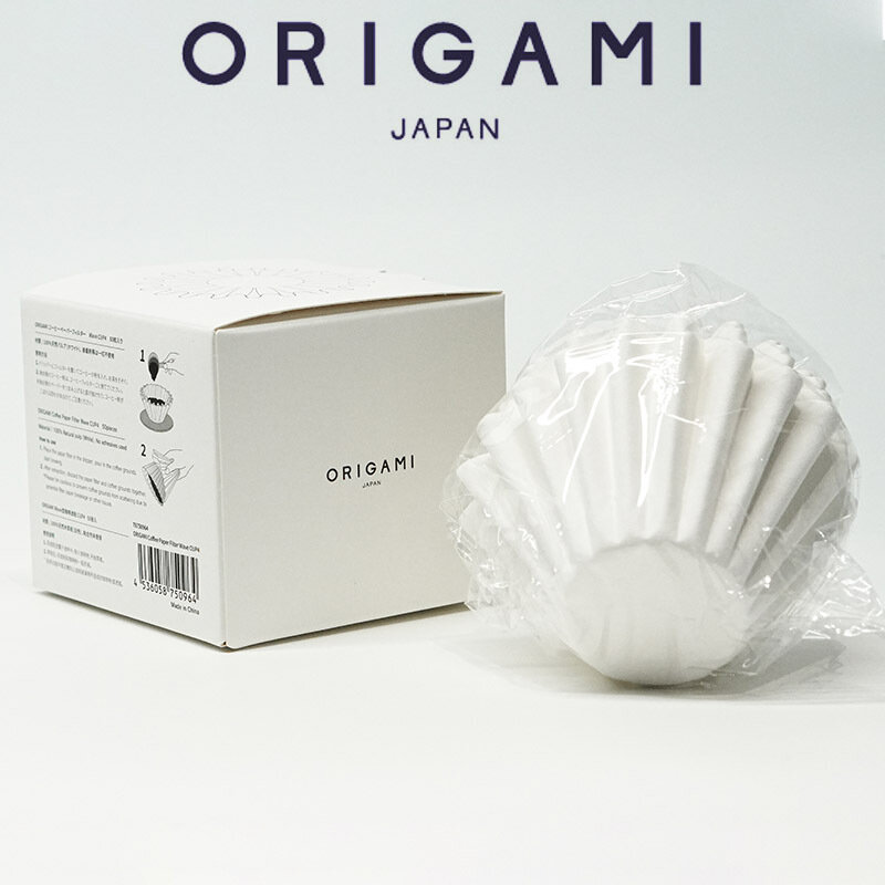 Фильтровальная бумага для кофе ORIGAMI, фильтр-чашка оригами 155/185, набор фильтровальной бумаги для ручного заваривания кофе V60.