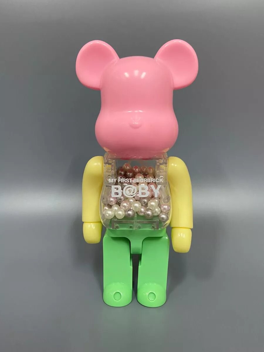 Bearbrick, статуэтка/фигурка, для интерьера, Pink Yellow Green, пластик, 28 см