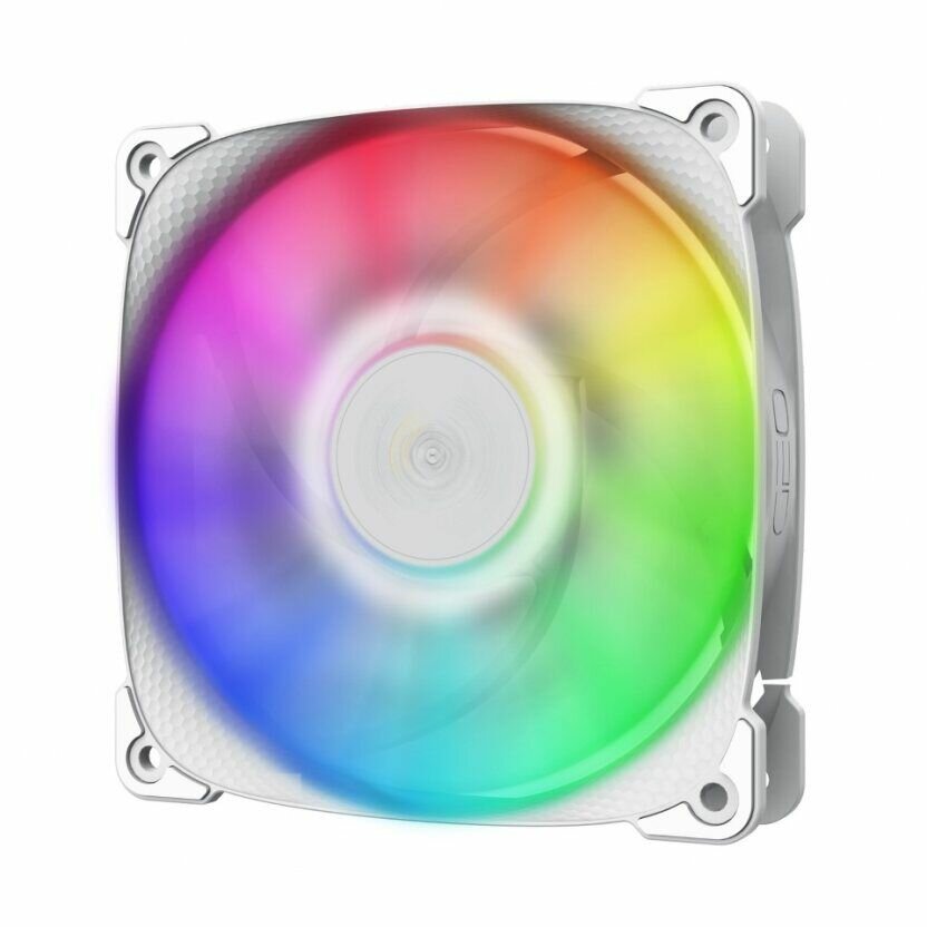 Вентилятор для корпуса Geometric Future Squama 2501W Single Pack (120mm, 2000 RPM, 80.81 CFM, 34.2 dBA, 5V ARGB, White)