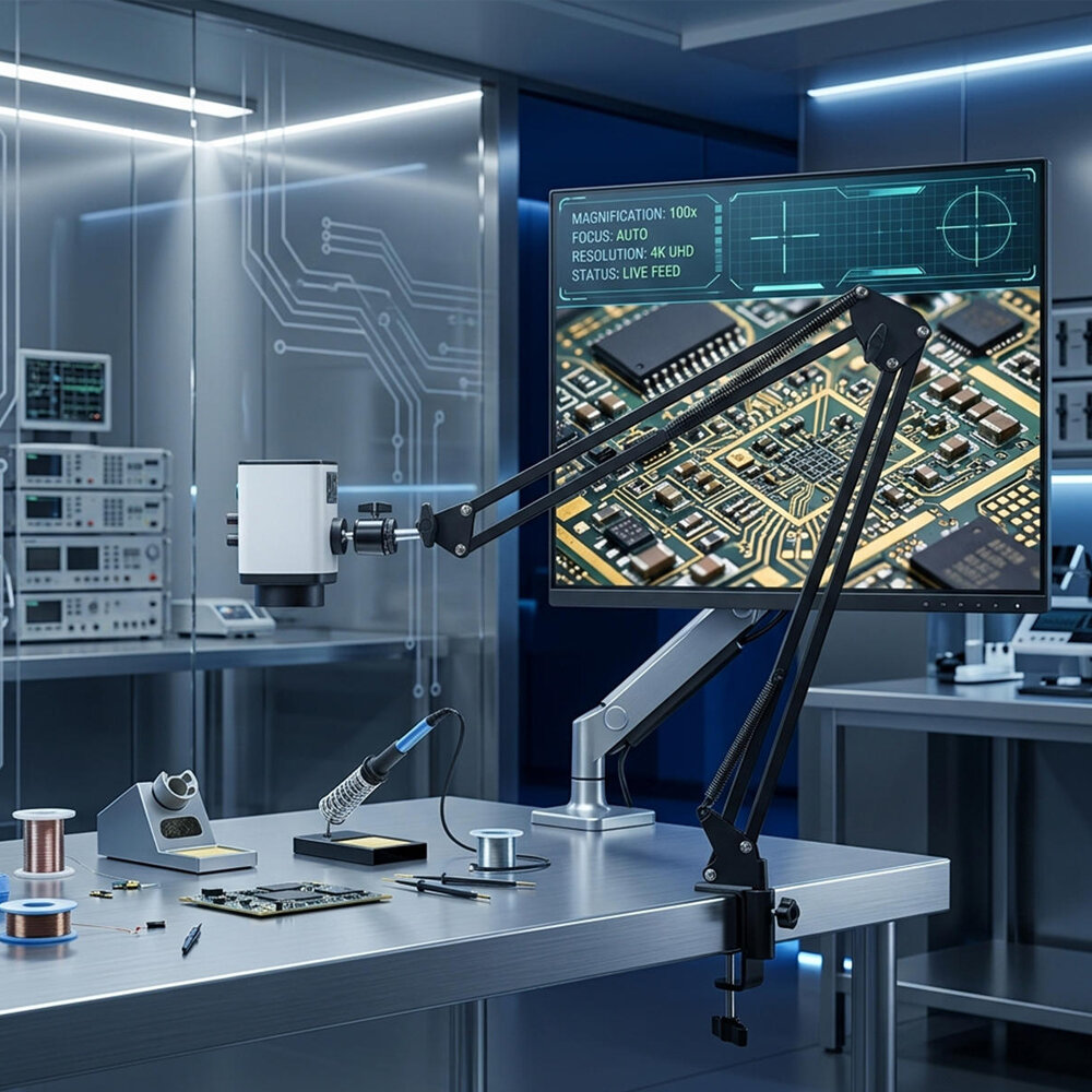 Все в одном 4K Ultra HD микроскоп с гибкой выдвижной опорой with Led Light