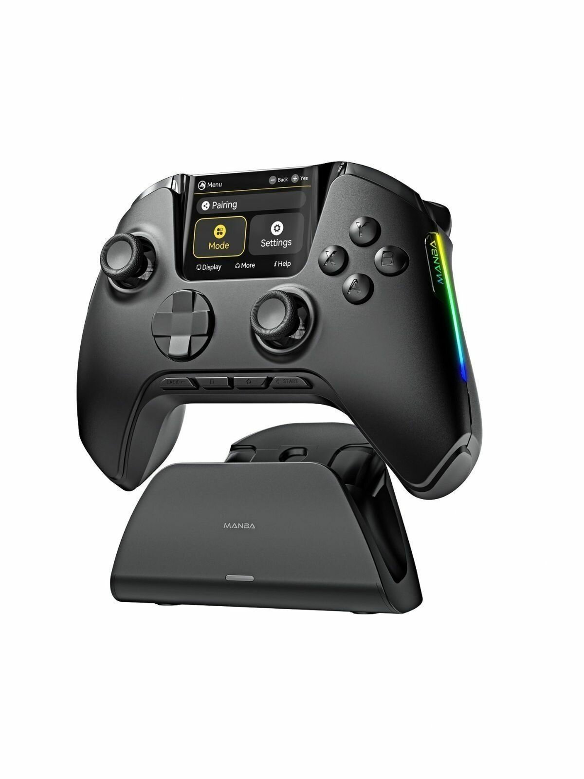 Manba One Ver 2 беспроводной кроссплатформенный геймпад, Игровой контроллер с 2-дюймовым интерактивным экраном и джойстиком с эффектом Холла (PC, Android, iOS, Nintendo Switch)