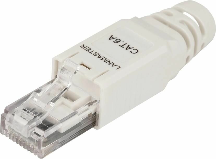 Коннектор Lanmaster полевой, RJ45, категория 6A, UTP, белый (LAN-TMP-U6A-WH)