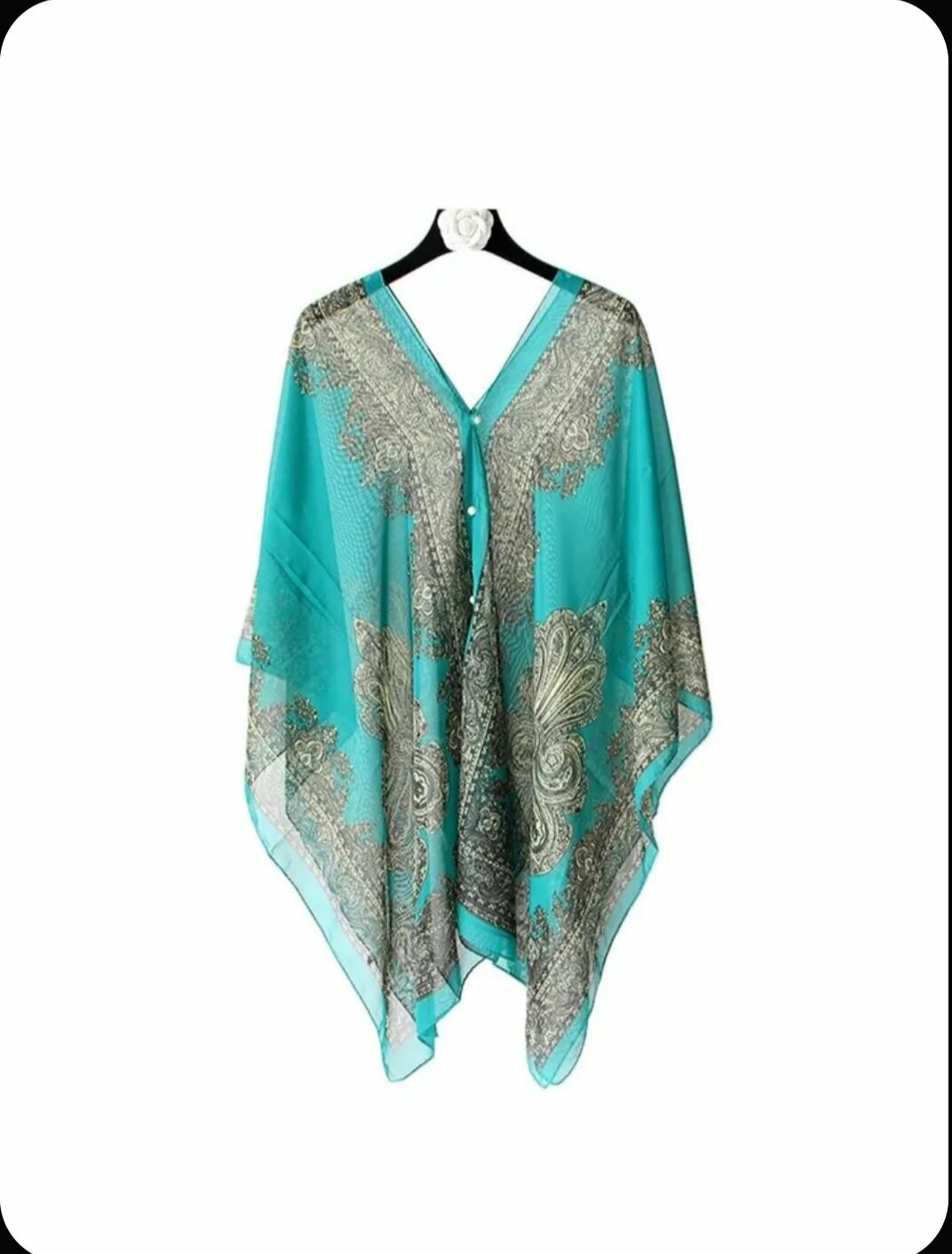 Пончо пляж, накидка пляжная