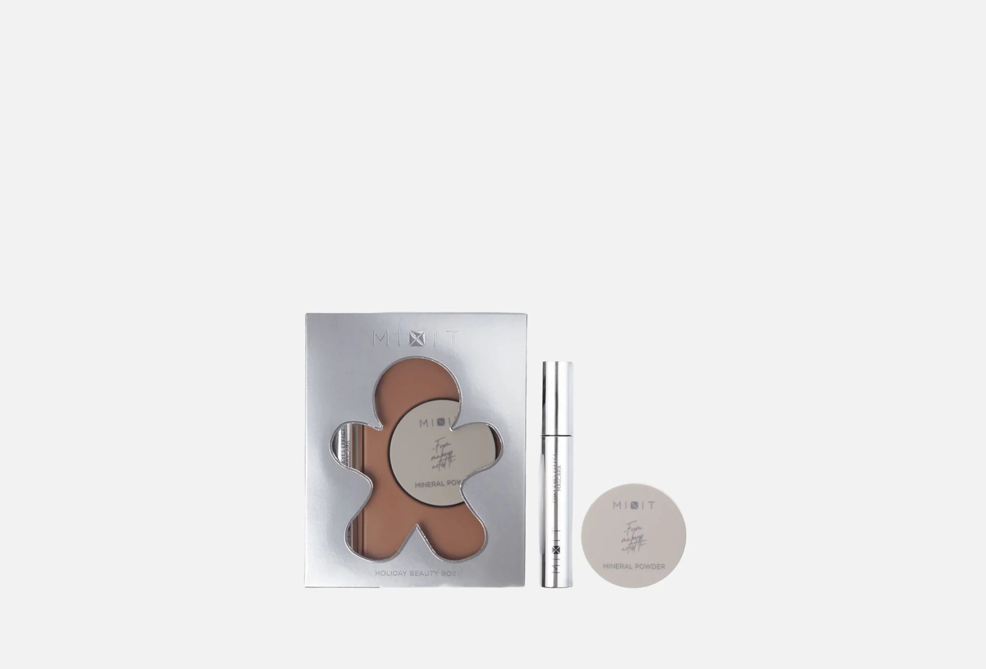 Набор для макияжа MIXIT "Holiday beauty box": тушь для ресниц, пудра для лица