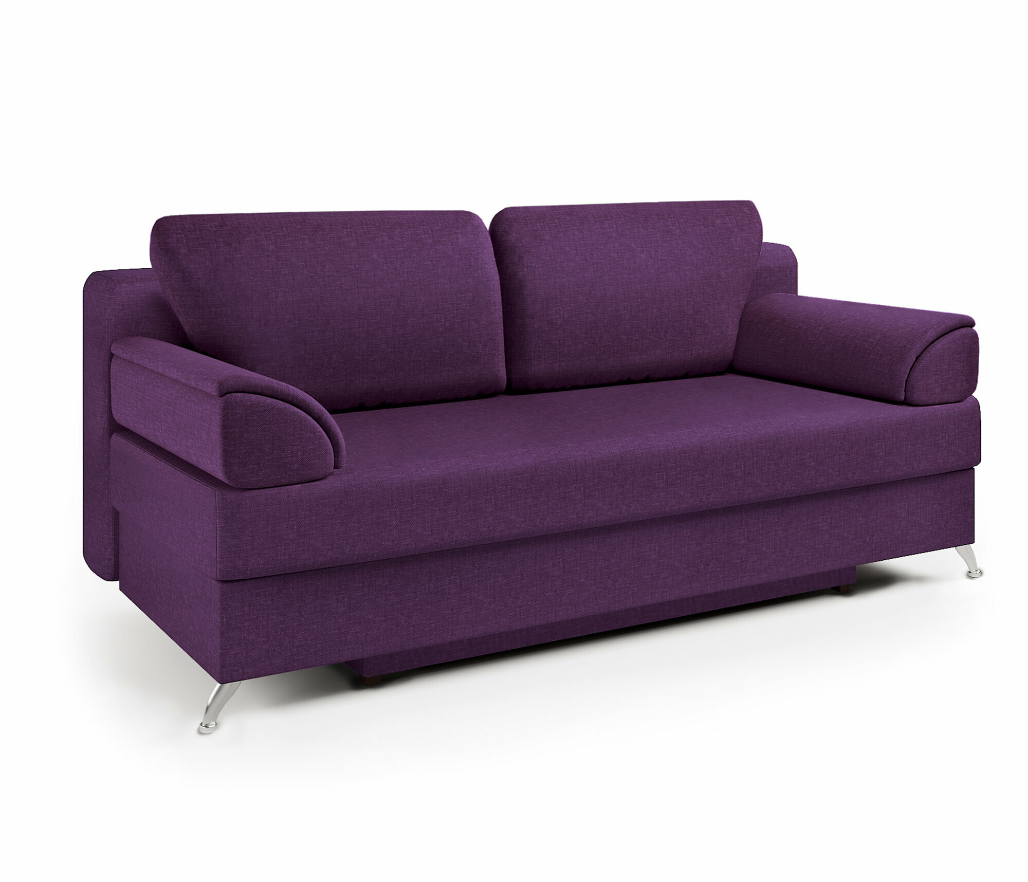 Диван-кровать ЕвроШарм 130х190 см, прямой, раскладной еврокнижка, фиолетовая рогожка