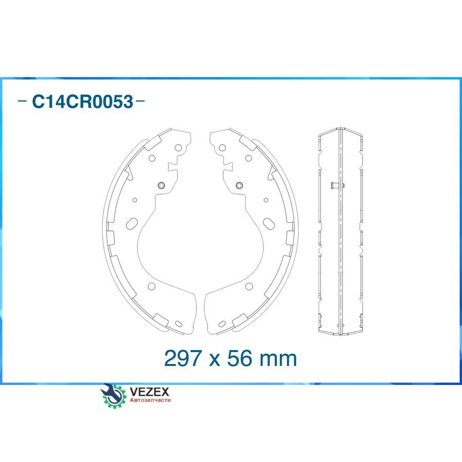 CWORKS C14CR0053 Колодки тормозные дисковые
