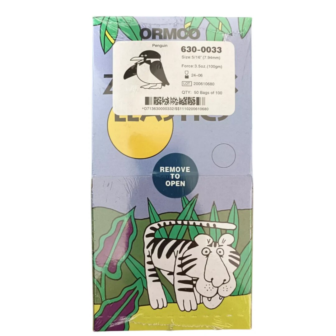 ORMCO Zoo Park Резинки ортодонтические желтые 3,5 унции Penguin-5000Pcs