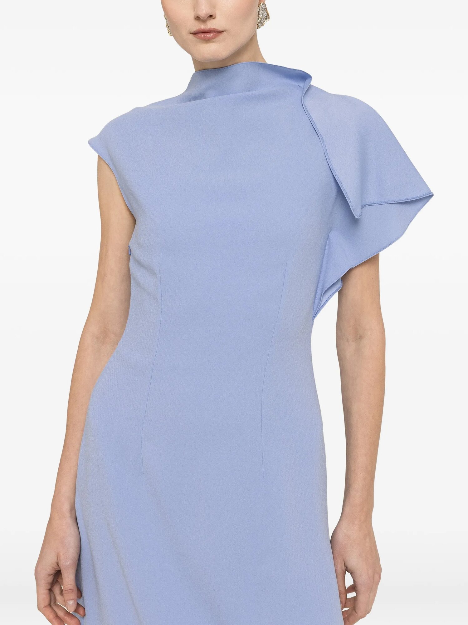 Платье A-line ruffled midi dress