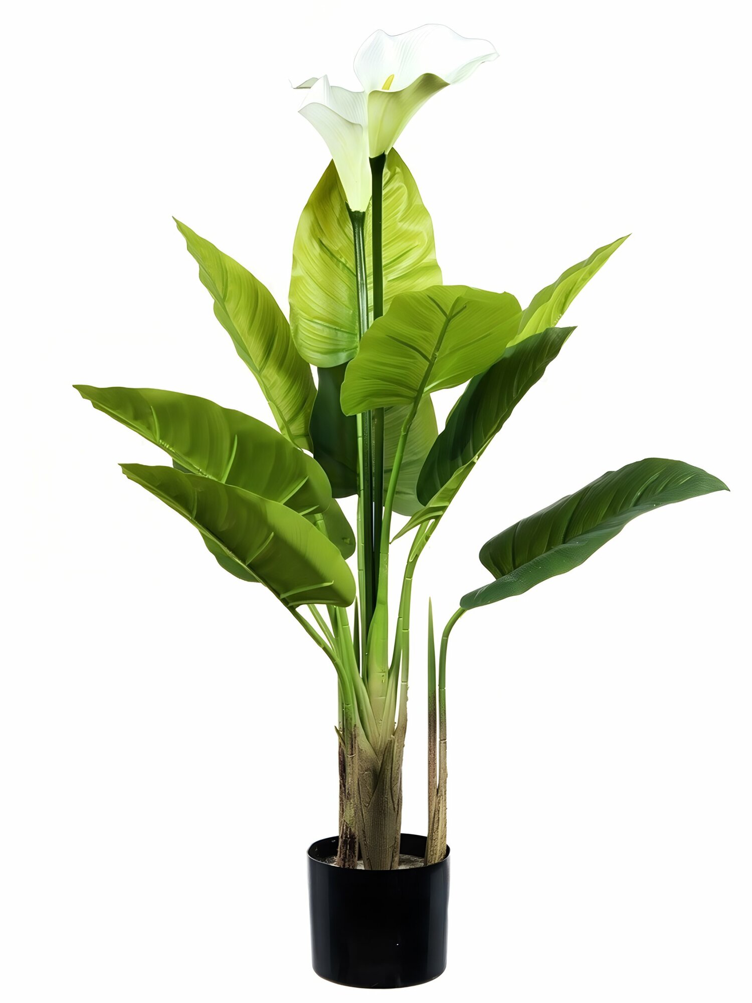 Искусственное дерево калла в кашпо 90 см, декоративный цветок для интерьера дома, офиса, гостиной, спальни, кухни, Y4-4928