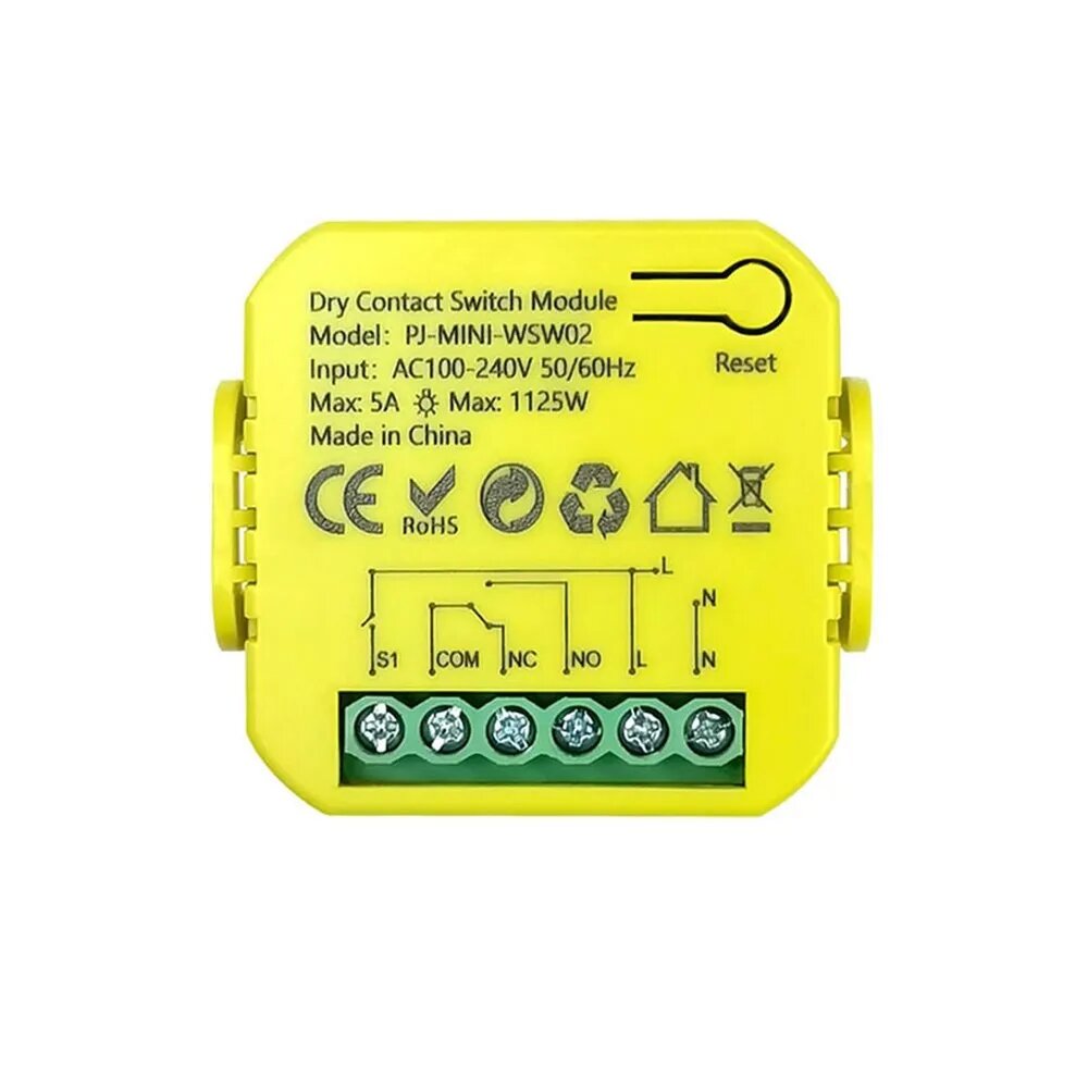 Tuya Smart Life реле сухого контакта WiFi модуль переключатель таймер приложение дистанционное управление 5A DC12V 24V AC100-240V