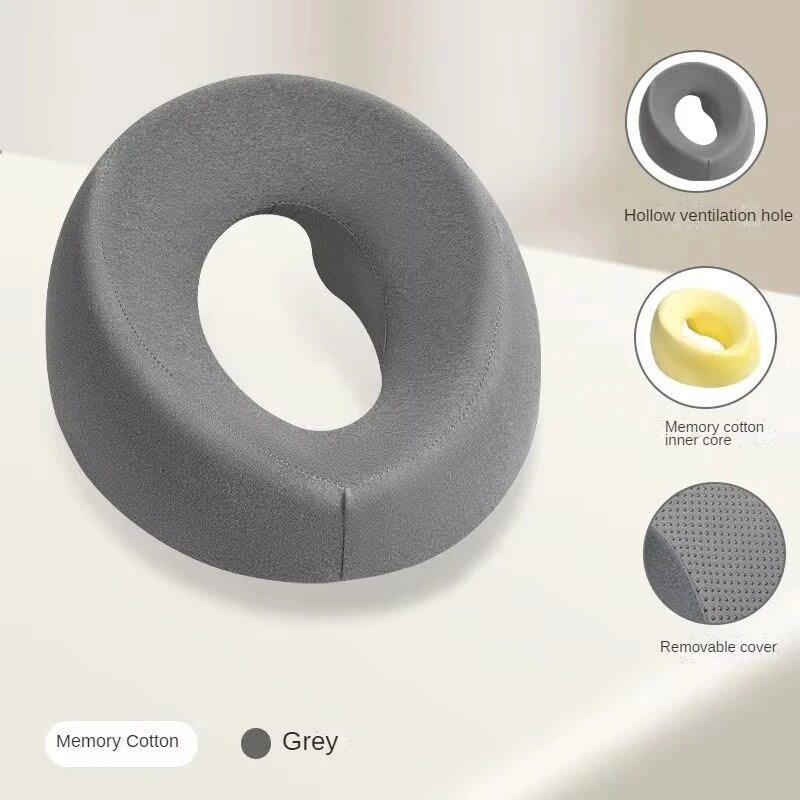 Массажная подушка с эффектом памяти, полиэстер gray