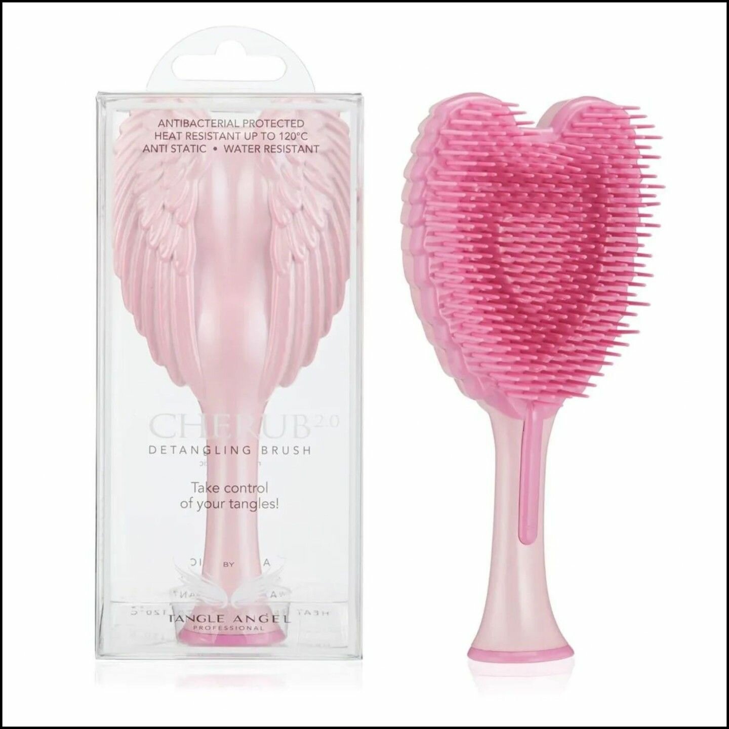 Эксклюзивная массажная расческа Tangle Angel Cherub 2.0 Gloss Pink для детских волос