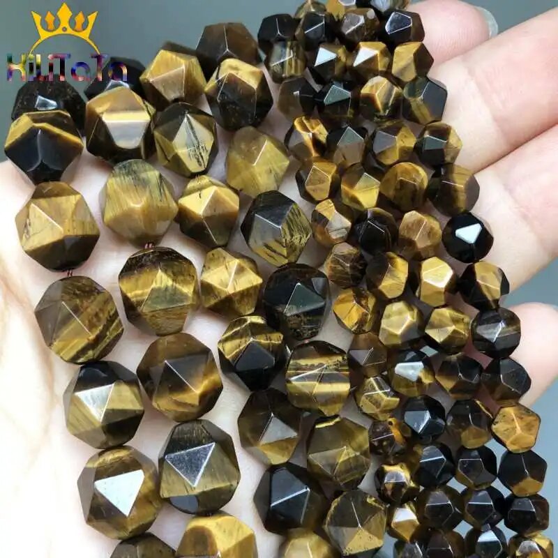 Натуральные бусины тигровый глаз xilitata 4-12 мм 6mm (approx 61pcs), Faceted Tiger Eye