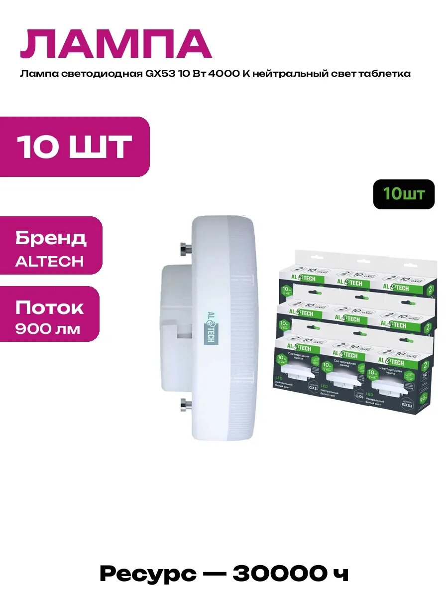 Led лампа для натяжного потолка 10 Вт нейтральный белый