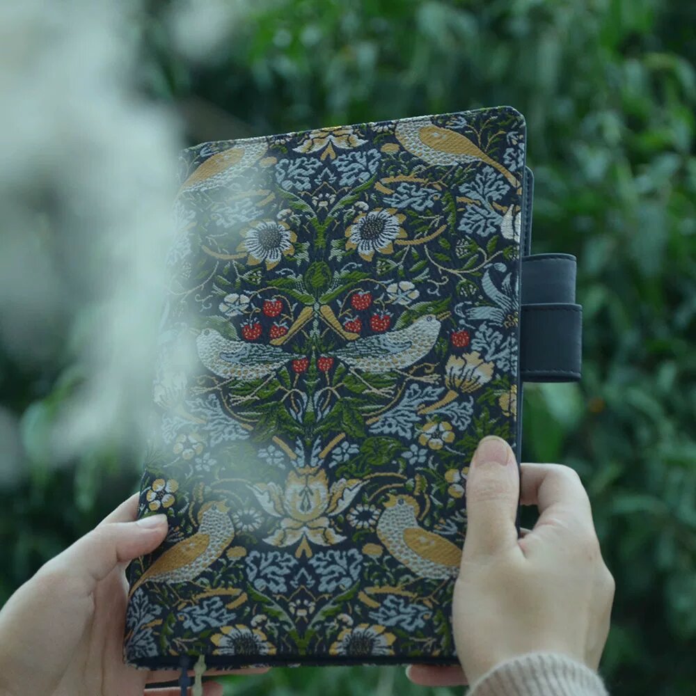 Оригинальная обложка для блокнота Munimhoe Nishijin-ori Strawberry Thief, жаккардовая, формат A5, обложка для книги,