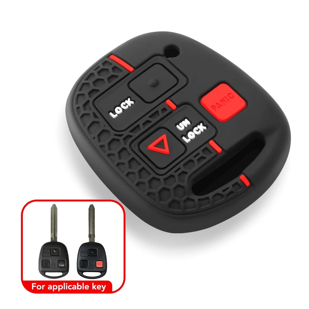 Силиконовый Чехол Для Ключа Toyota Camry RAV4 Prado Corolla Avensis Land Cruiser Yaris Lexus - Защита Для 3-кнопочного Автомо.