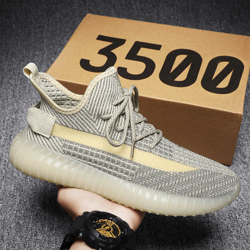 LUO Обувь мужская Летняя для парней Кокосовая 3500 плетеная сетка/Milk tea gray