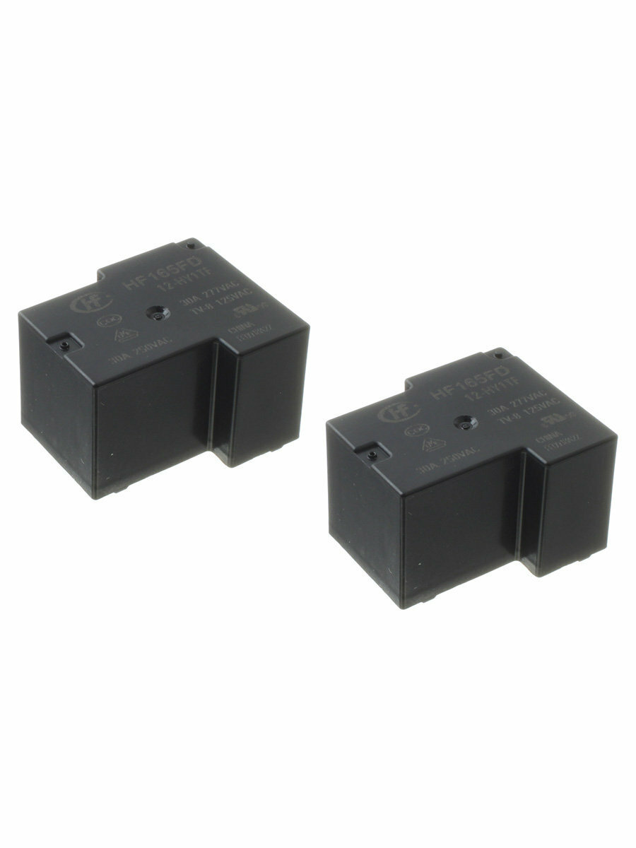 Реле 12В, 1 группа 30А 277В AC (упаковка 2шт) Hongfa HF165FD/12-HY1TF 1A