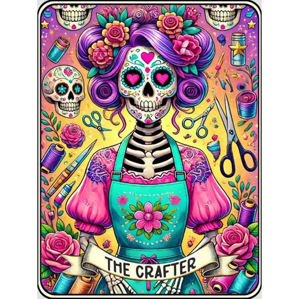 Крестиком вышивка Череп на хлопковой канве 11CT, набор для вышивания, размер 50 65 см