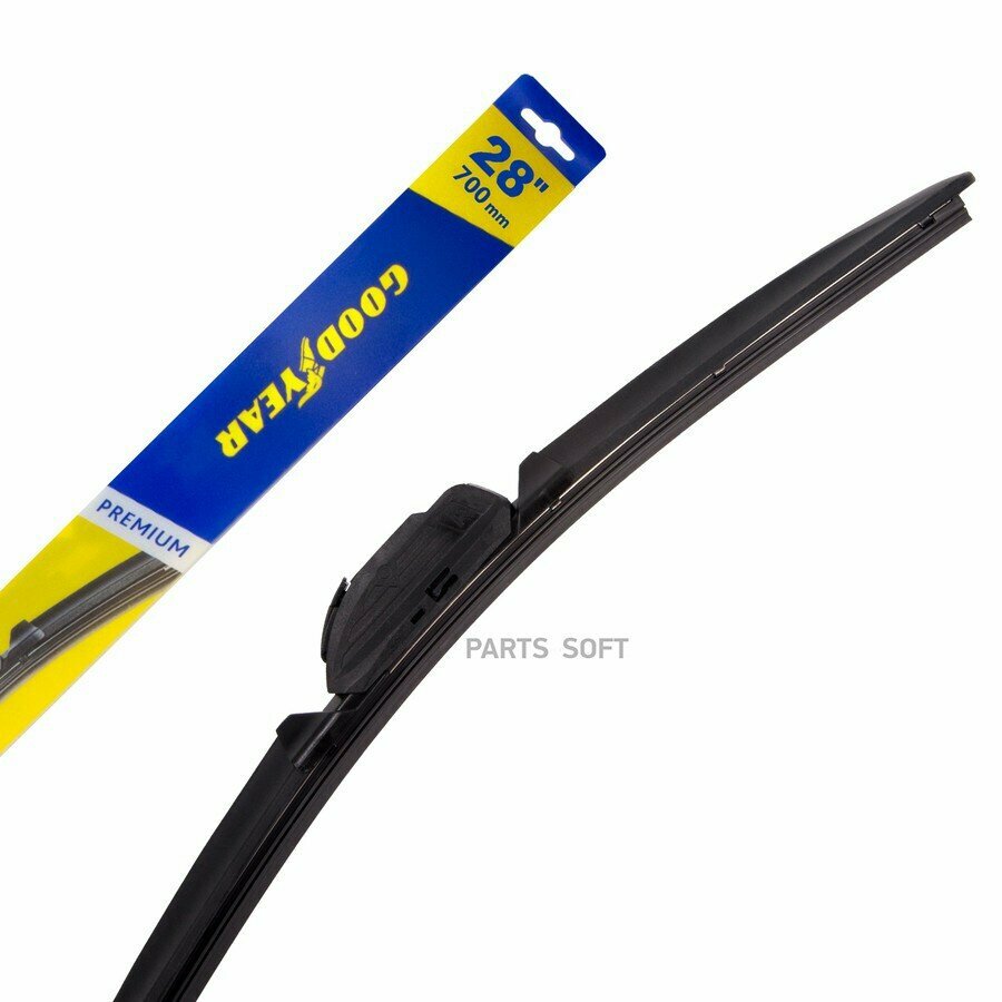Щетка стеклоочистителя бескаркасная (700 мм) "GOODYEAR" (PREMIUM) GOODYEAR GY000448 | цена за 1 шт
