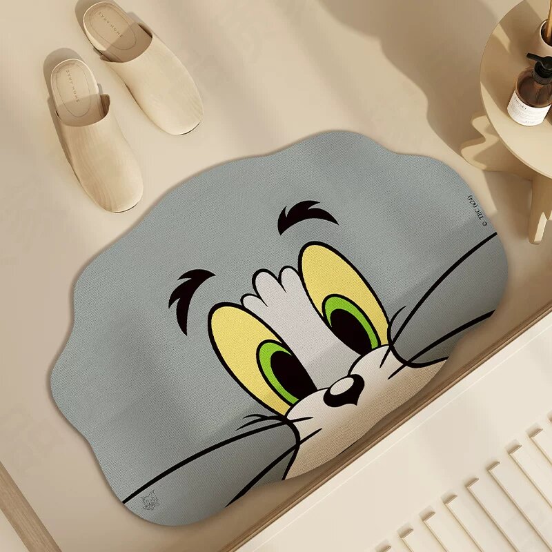 Немецкий коврик для ванной Tom and Jerry, нескользящий коврик для туалета из диатомовой грязи, специальный впитывающий