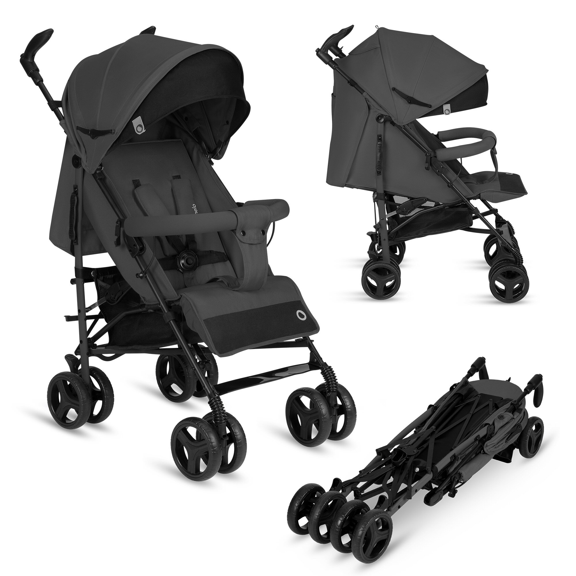 Коляска трость прогулочная для детей Lionelo Irma Grey Stone, серая