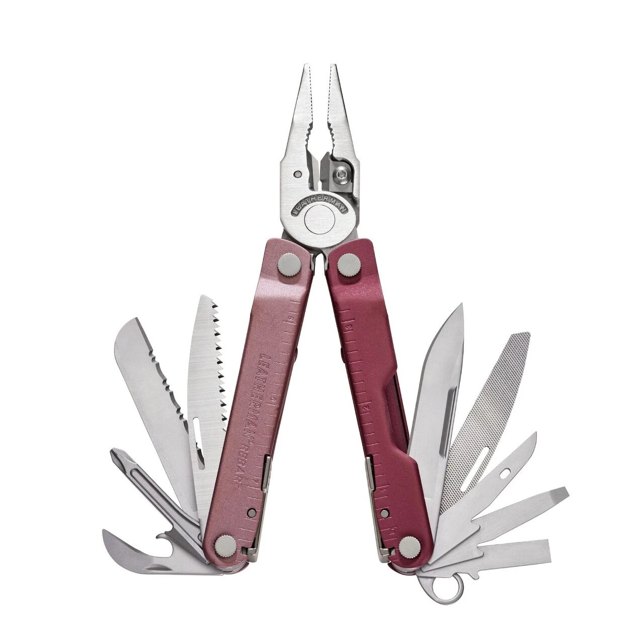 Мультитул LEATHERMAN Rebar Heathered Cranberry, 17 инструментов