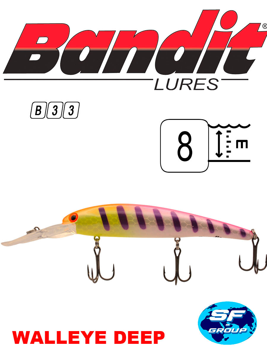 Воблер Bandit Deep Walley 12 см 17,5 гр заглубление 8м #B33