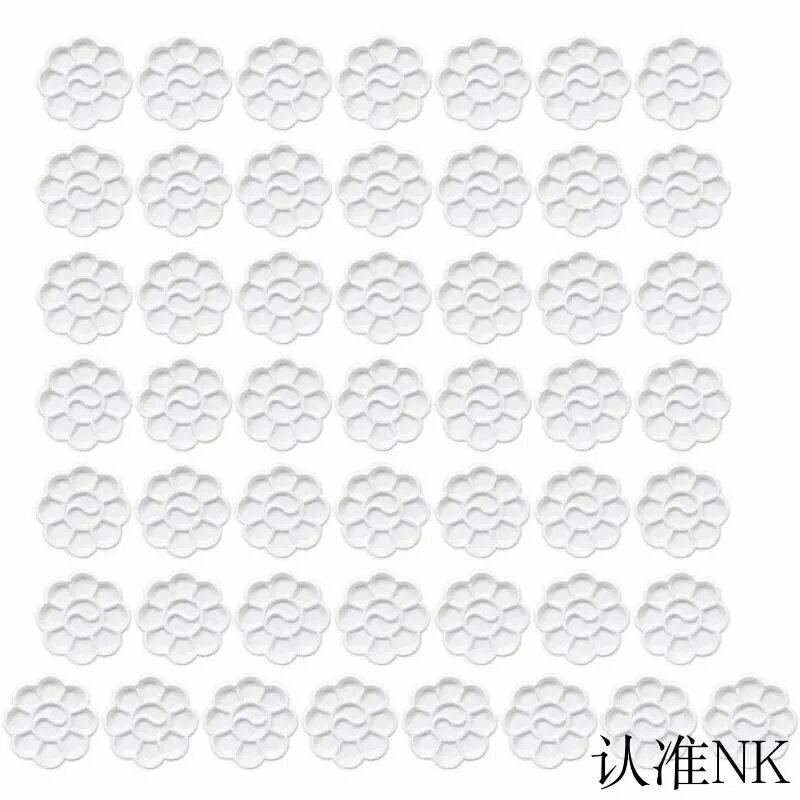 50 шт. одноразовых палитр для штукатурки и акварели, лотки для смешивания красок