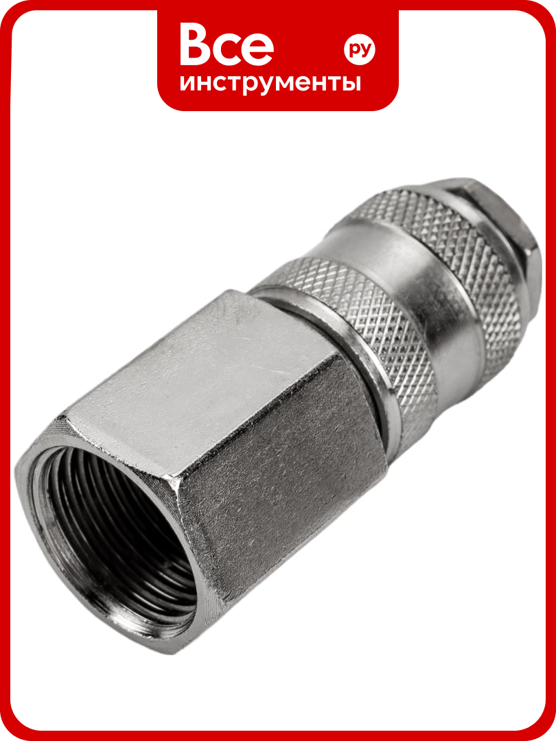 Быстросъемное соединение (мама) - внутренняя резьба 1/2" Pegas pneumatic 3213, стальной рапидразъем EURO, для пневматики