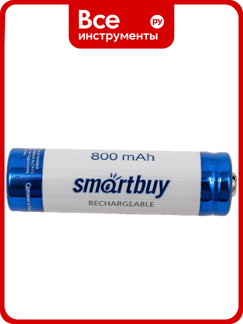 Аккумулятор Smartbuy li14500-1s800 mah 3,7v (50/400) SBBR-14500-1S800, стандартный форм‑фактор, для переносных устройств