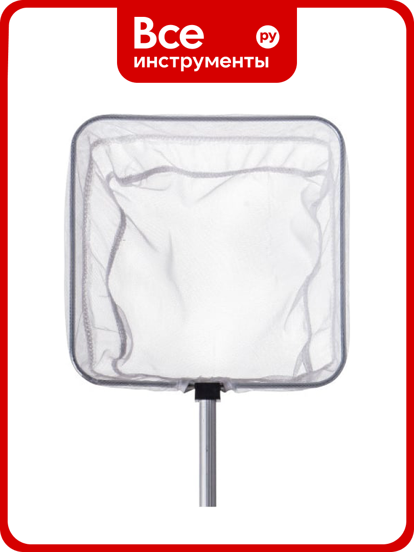 Сачок для пруда Heissner POND NET 25 TZ331-00 с белой сеткой и серебристой ручкой для бытового применения