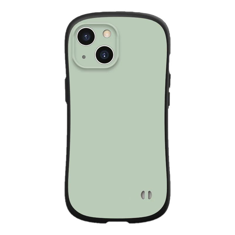 IPhone 15 Pro Max матовый силиконовый чехол с полным покрытием для объектива, матовый светло-зеленый
