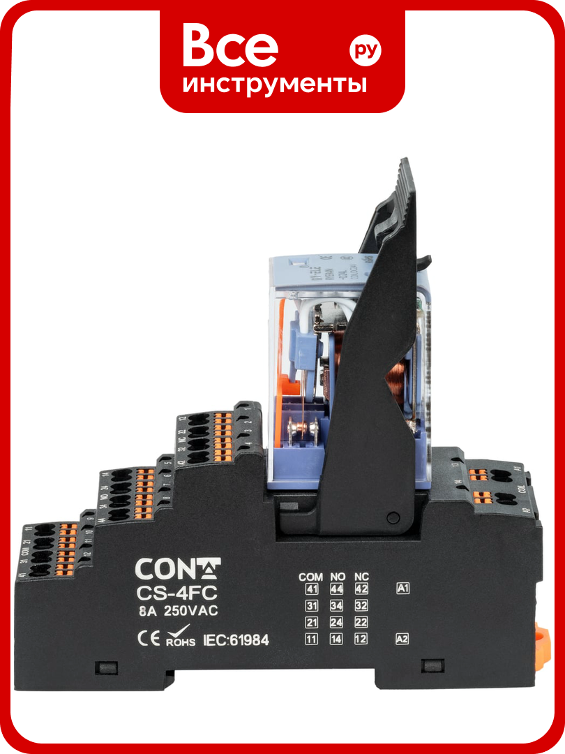 Четырех контактный релейный модуль CONTA CR-230-4FC 31 мм 230V AC CR-220-4FC