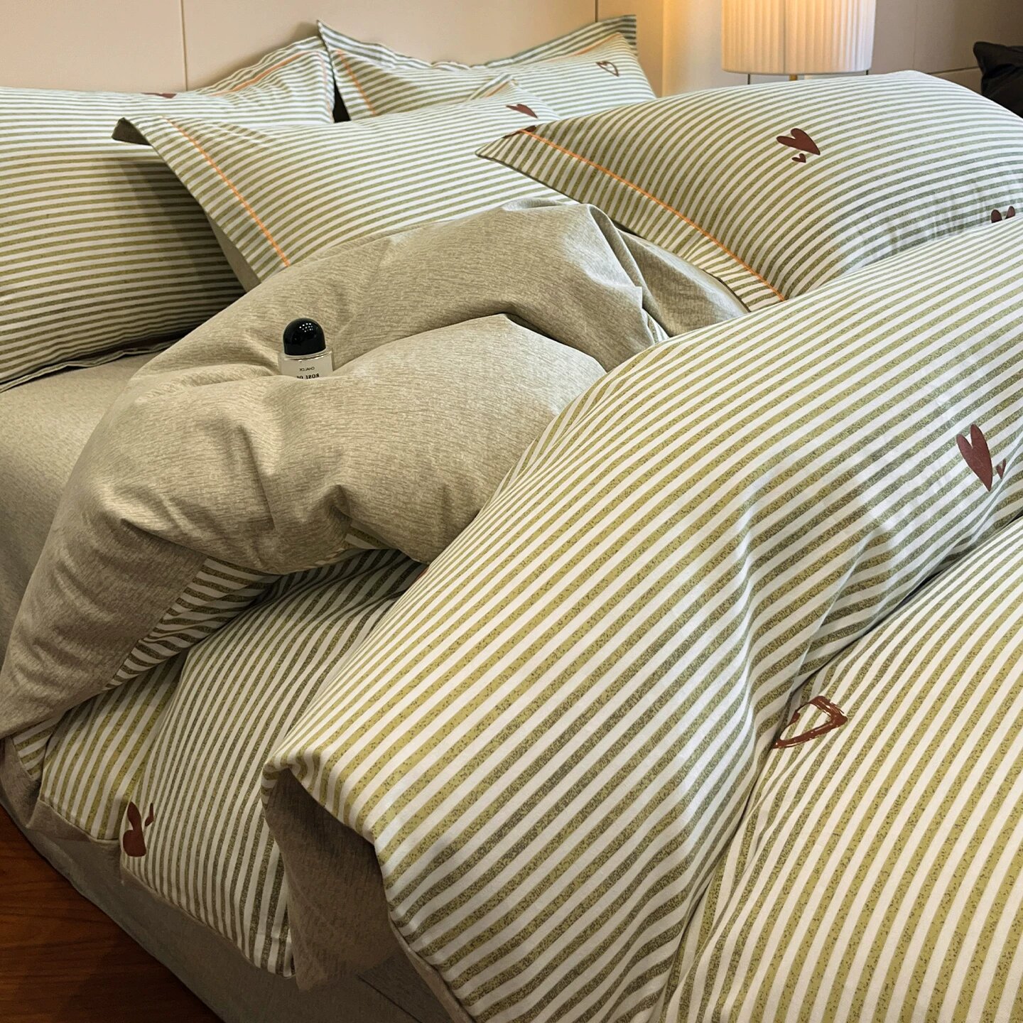 Комплект постельного белья Herrani Home Textiles 2025: новый, из 100% утолщенного хлопка с начесом, четырехкомплектный,