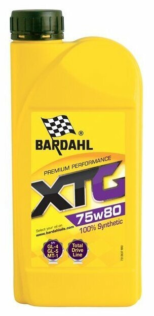 Масло трансмиссионное Bardahl XTG 75W-80 синтетическое 1 л 36371