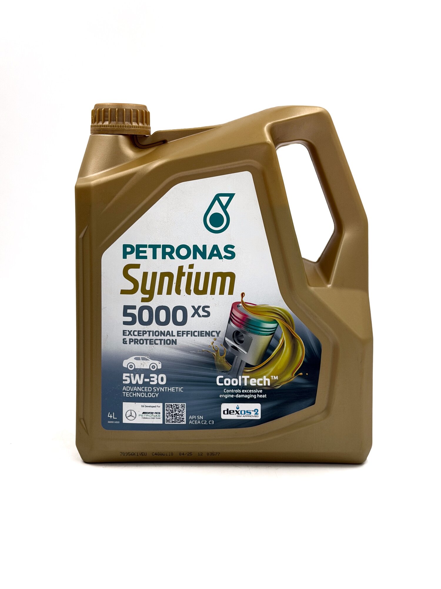 Масло моторное Petronas Syntium 5000 XS 5W-30, 4 литра, синтетическое