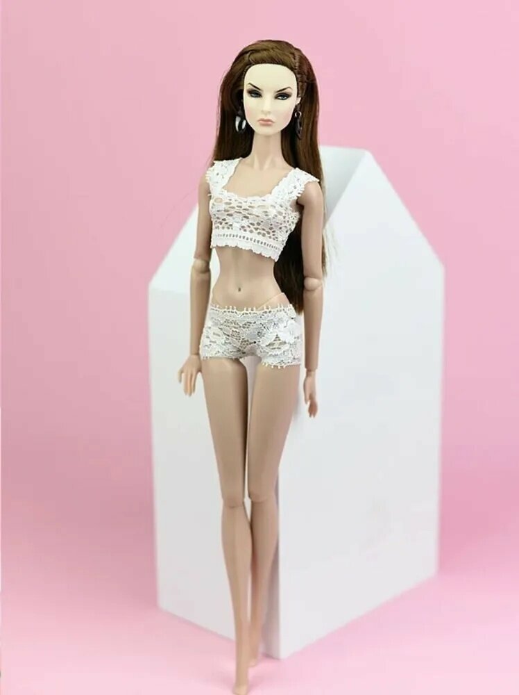 1 Комплект мягких кружевных трусов-бюстгальтеров для кукол Barbie Барби 1/6