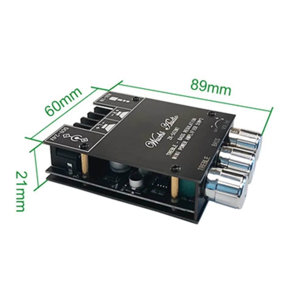 50 Вт x 2 Bluetooth усилитель, регулировка НЧ/ВЧ, стерео, защита