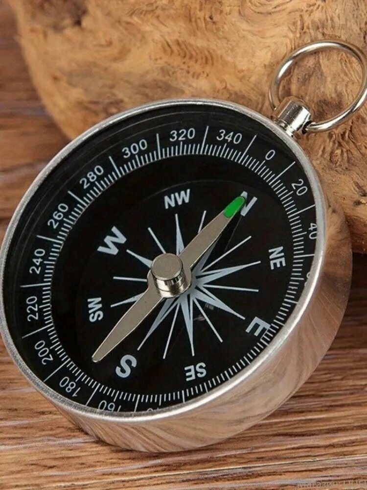 Компас, карманный, алюминиевый, для ключей и outdoor, 1 шт