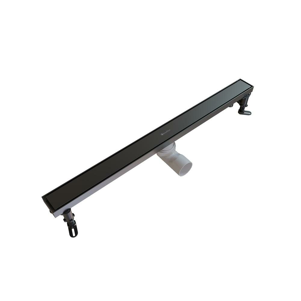 Душевой трап линейный Knotlor SDRW0700GM, вороненая сталь