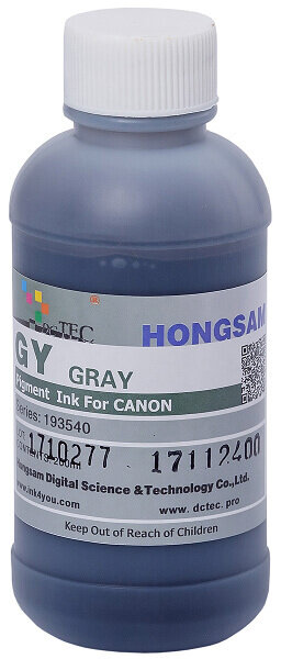 Чернила DCTec пигментные Canon Pro1000 Grey (серый) 200 мл