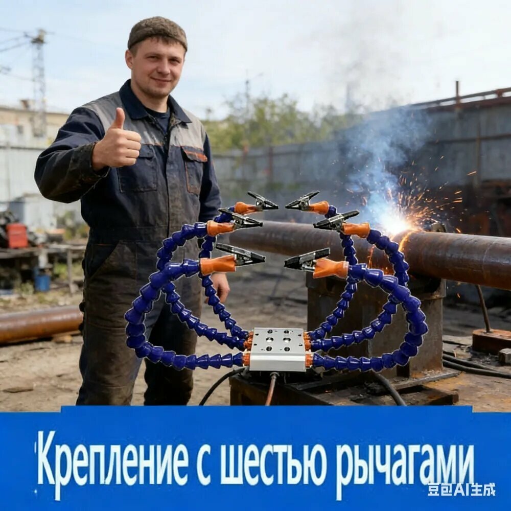 GEALFIS Держатель для плат Третья рука 6 точек, гибкий фиксатор для пайки радиодеталей 30 см