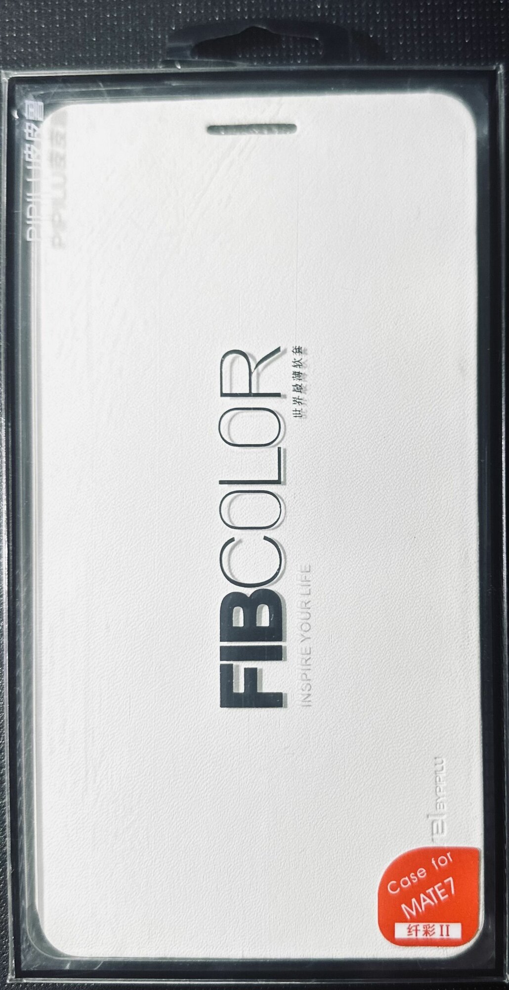Чехол на Huawei Mate 7, книжка кожаный FIBCOLOR, белый