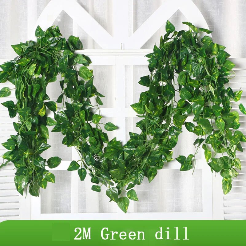Искусственные гирлянды-лианы из полиэстера 12 шт. Green dill
