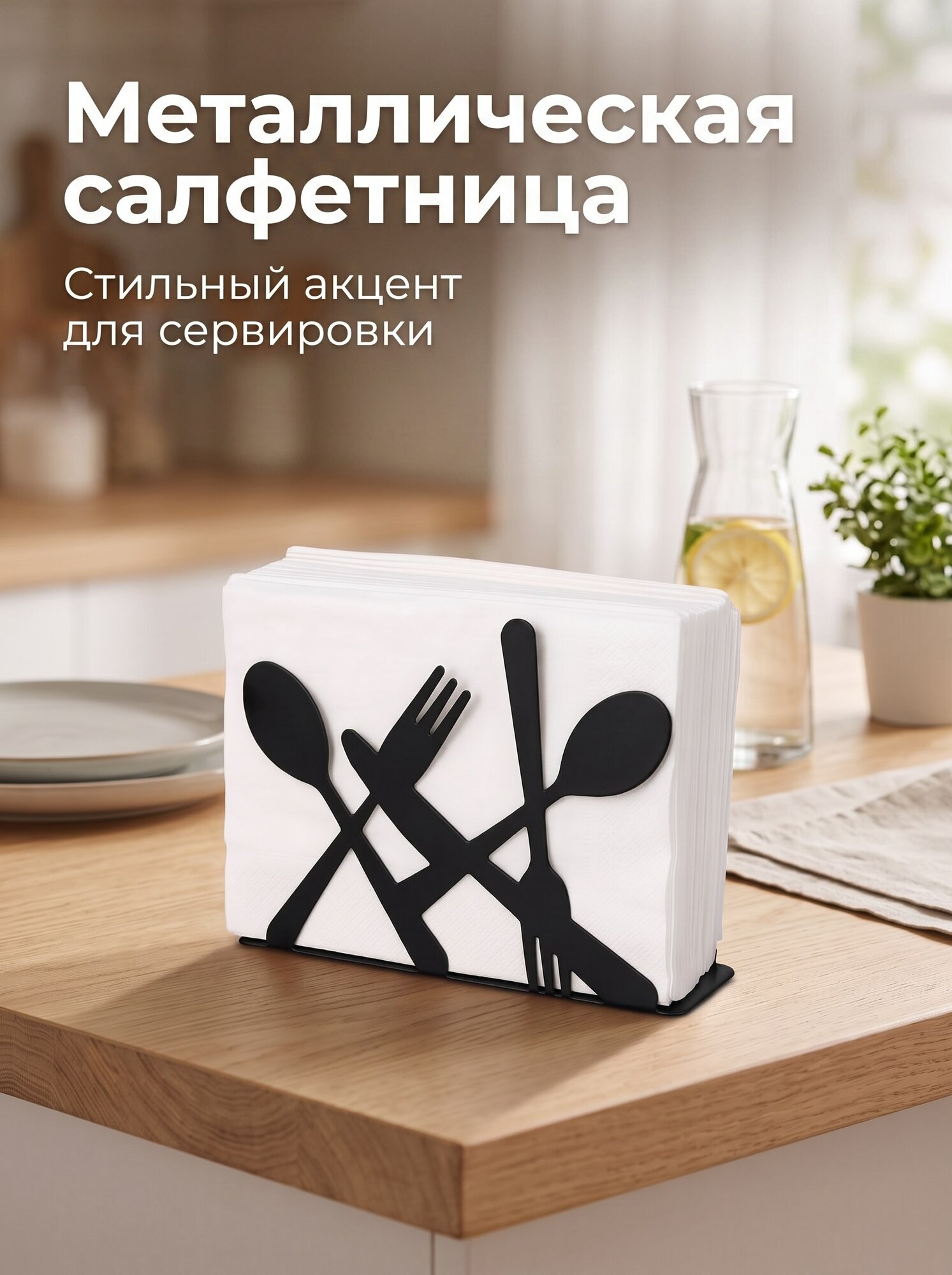 Салфетница Приборы для сервировки стола, держатель для салфеток настольный