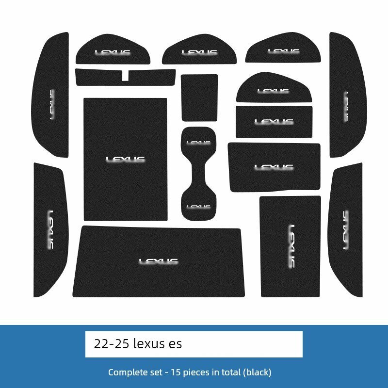 Набор ковриков для дверных проемов Lexus ES 2022-2025, Классический черный, 16 шт. Автомобильные аксессуары