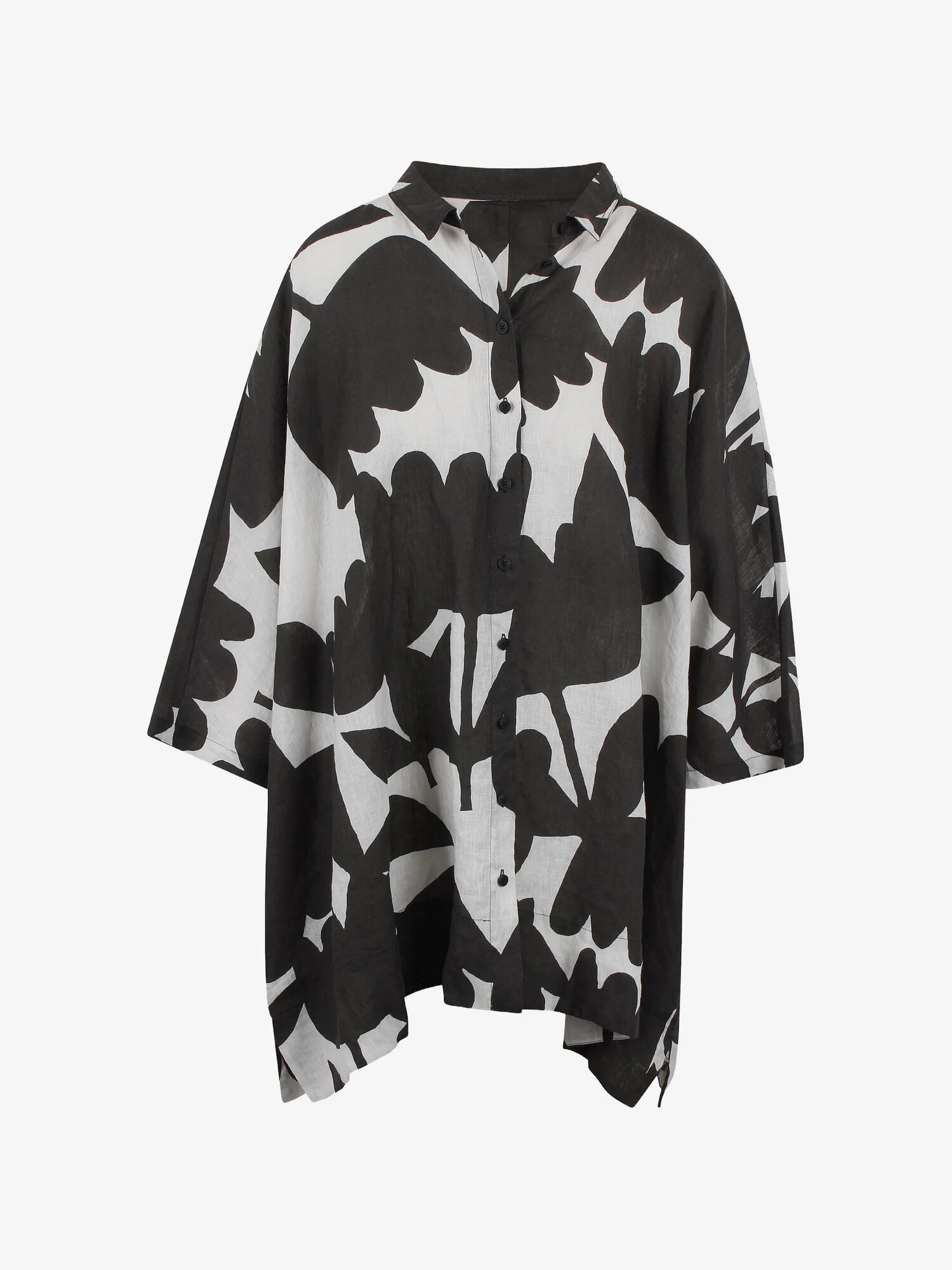 Платье Floral-print button-up dress